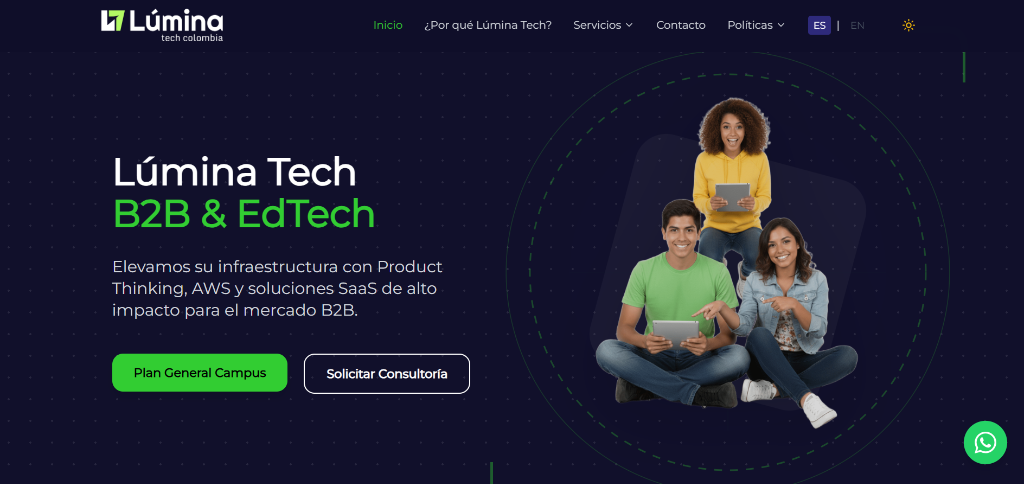 Lúmina Tech Colombia - Soluciones Tecnológicas Educativas | Lumina Campus